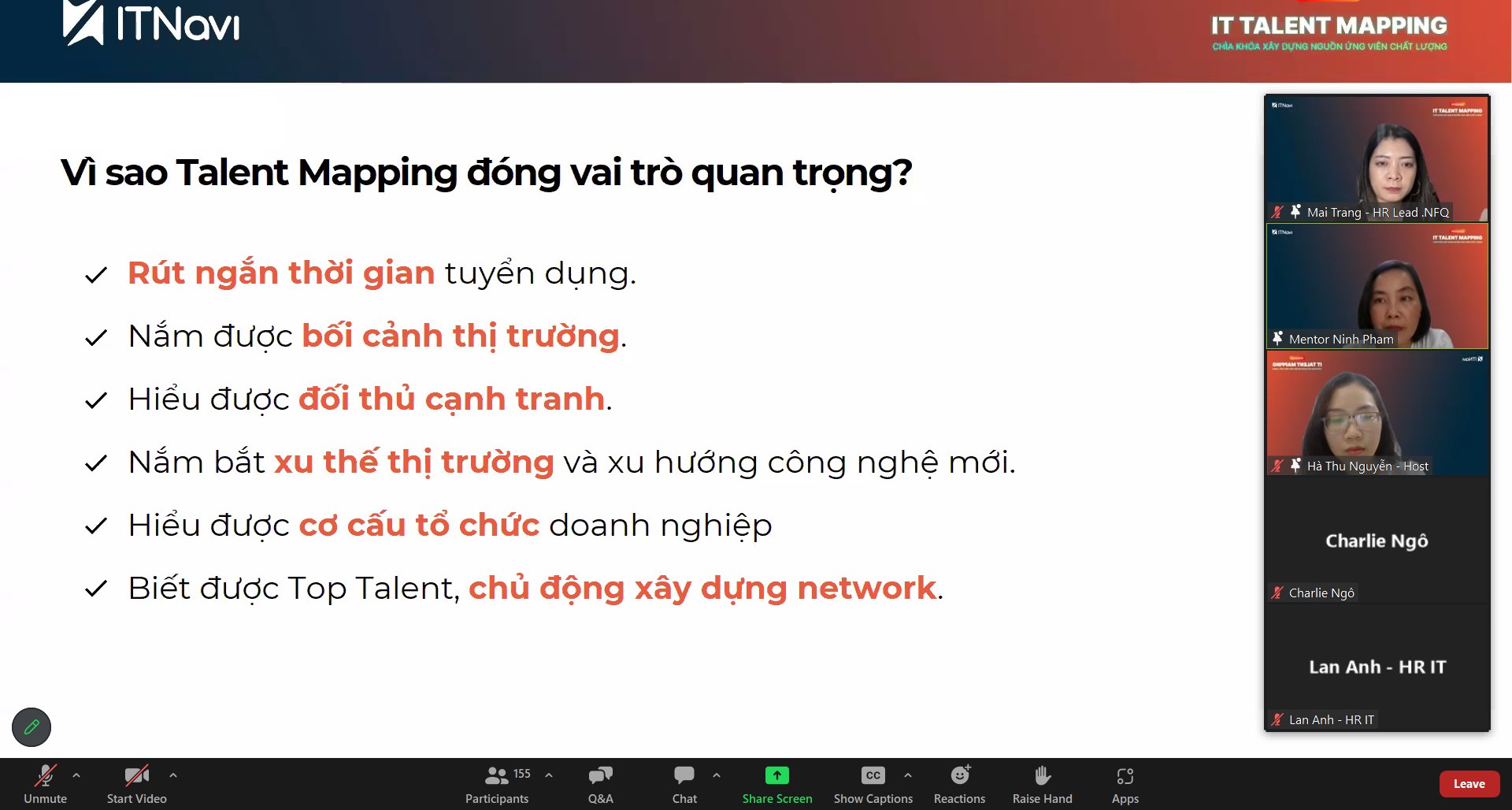Recap Webinar IT Talent Mapping - Chìa khóa xây dựng nguồn ứng viên chất lượng