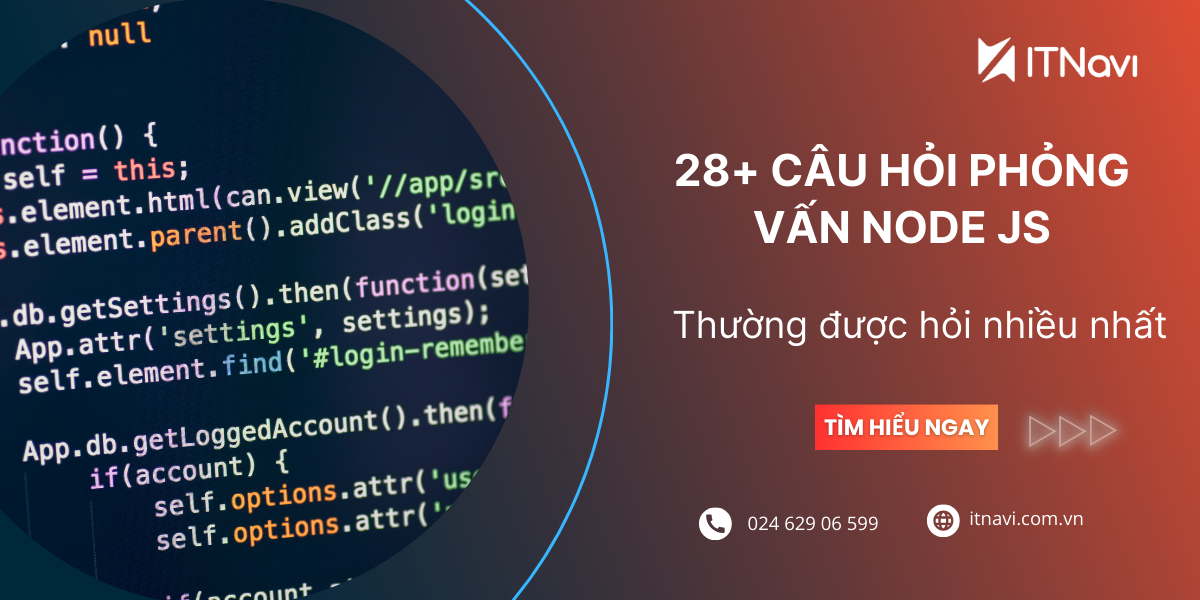 Tổng hợp 28+ câu hỏi phỏng vấn Nodejs | Hay gặp - Hay hỏi